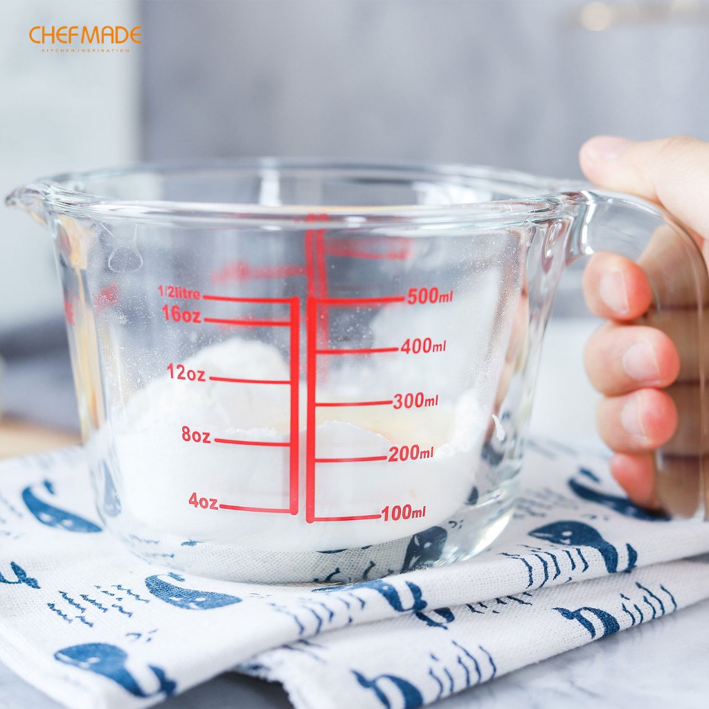 CHEFMADE Glass Measuring Cup, with Pour Spout and Graduated Liquid ...