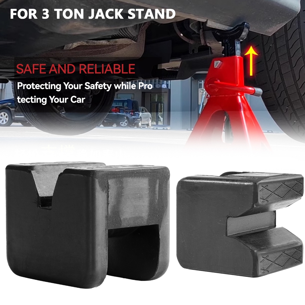 2PCS Fit 2/3 Ton Jack Stand Rubber Pad Universal Adapters Stands Mat ...