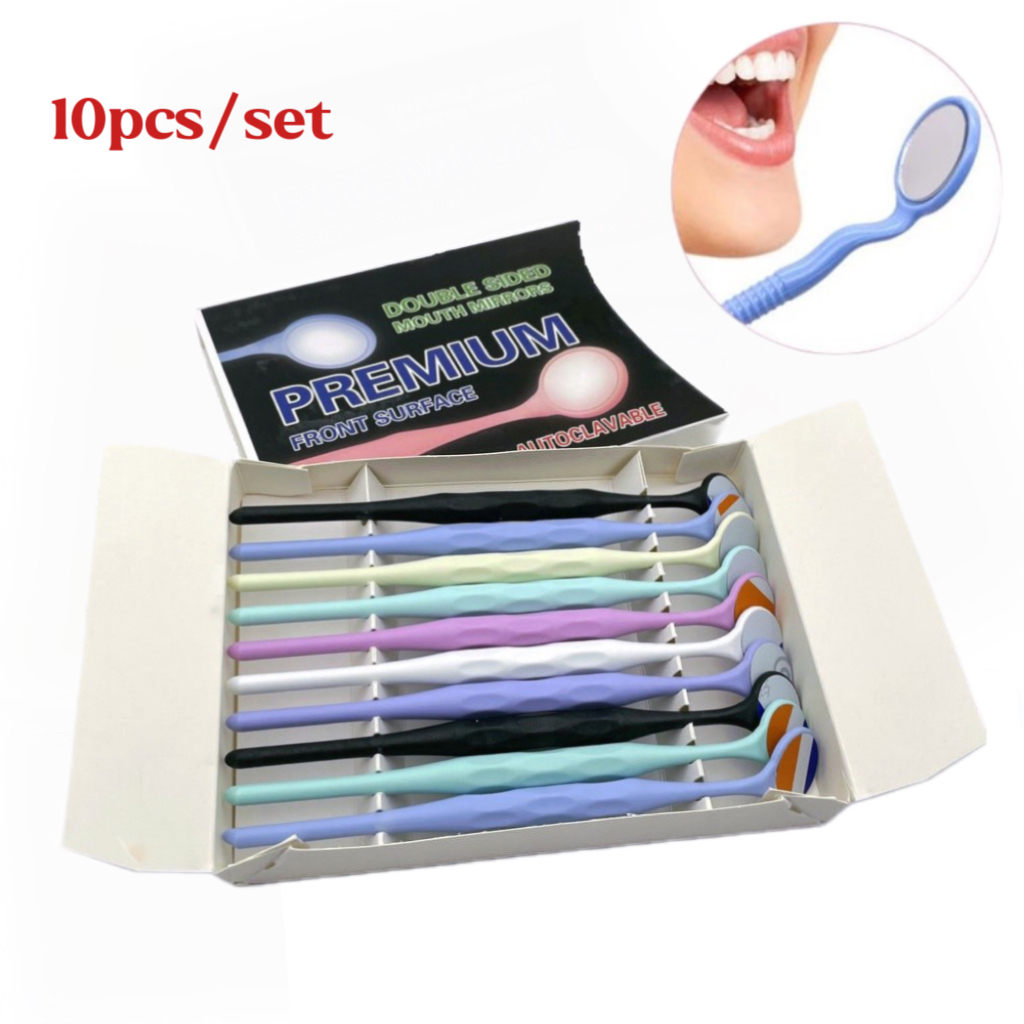 10pcs Dental Autoclavable Double/Single Sided Mouth Mirrors Premium ...
