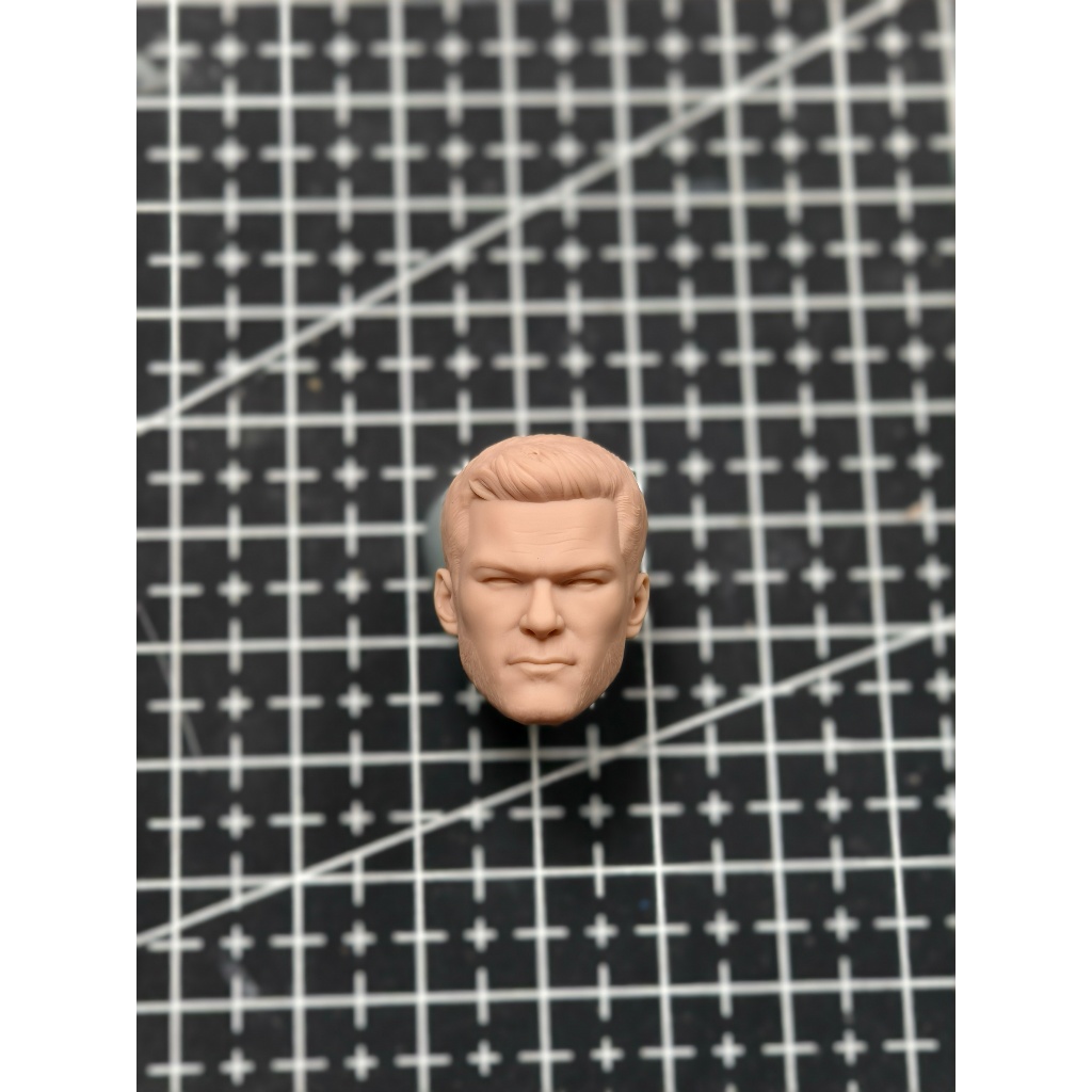 Unpainted 1/12 Scale Reacher Alan Ritchson Head Carved Model Fit For 6 inches SHF MEZCO ...
