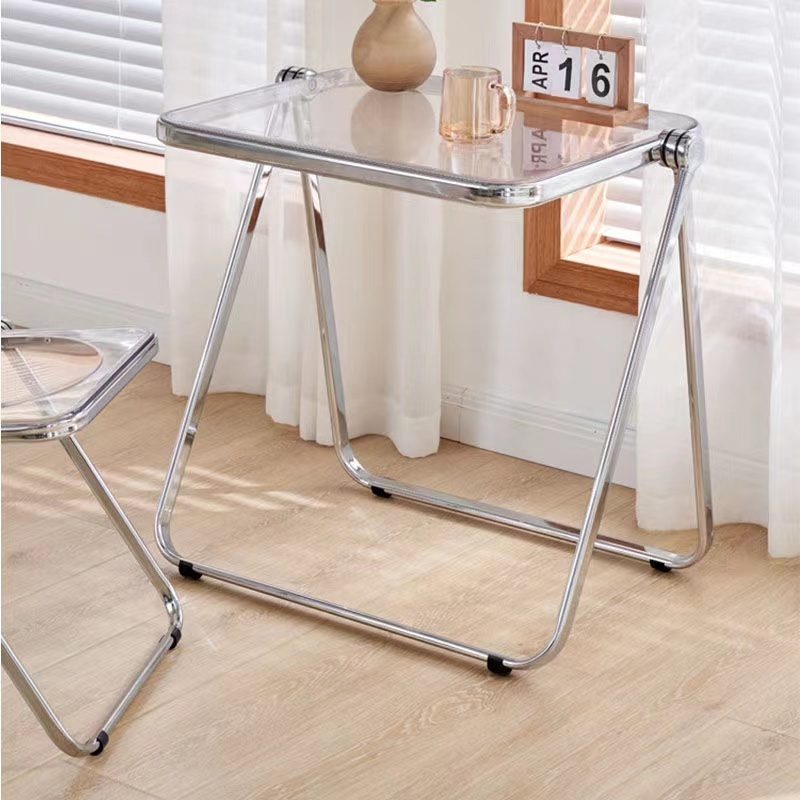 Acrylic Transparent Folding Table Influencer ins Home Bedroom Balcony ...