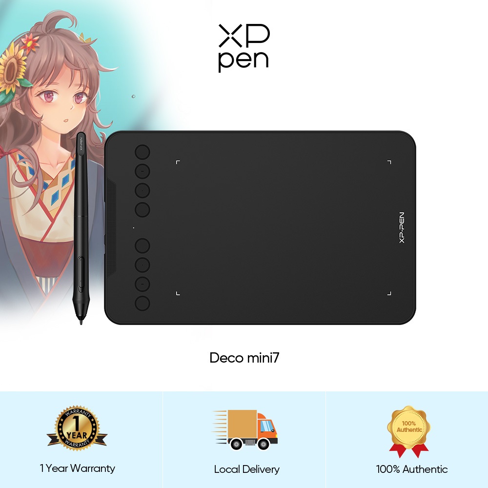 XPPen Deco mini7 Graphic Drawing Tablet Digital Pen Tablet For Android ...