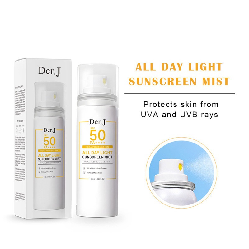 SKINTIFIC All Day Light Sunscreen Mist SPF50 PA++++ Sunscreen Spray ...