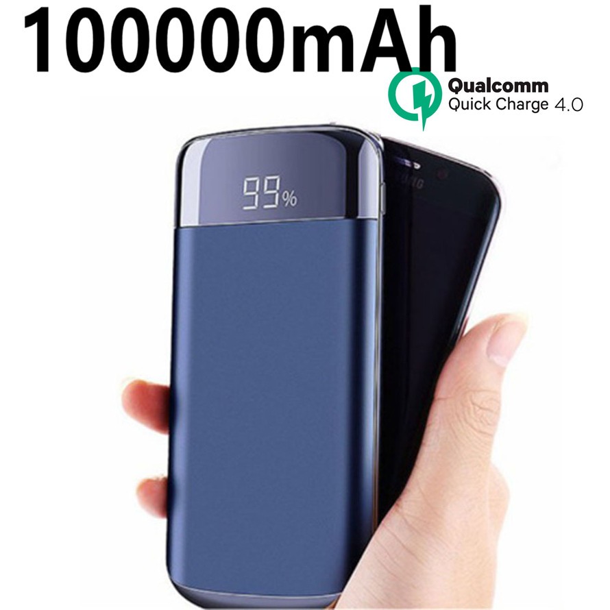 100%power bank original 100000mah LED Power Bank Large Capacity Slim ...