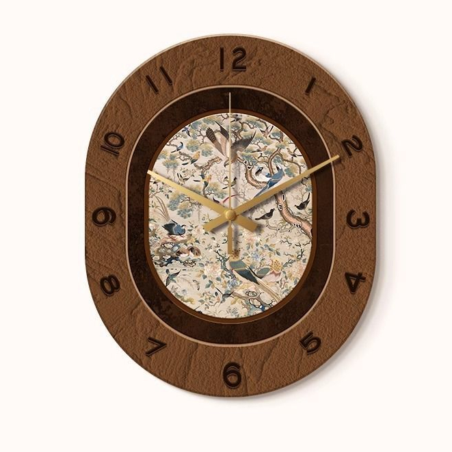 JAM DINDING HIASAN RUANG TAMU MID-CENTURY VINTAGE WALL CLOCK BATTERY ...