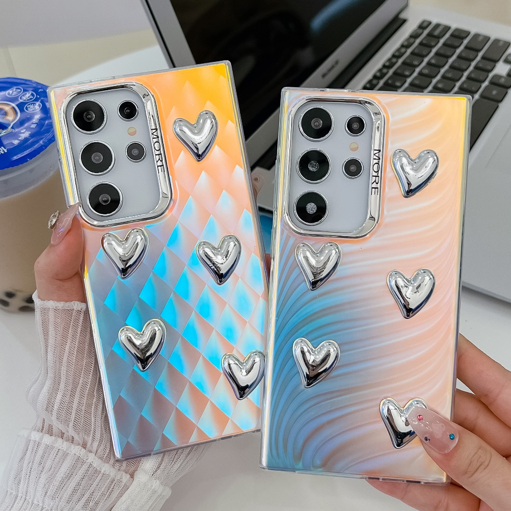For Samsung S24 S23 Plus S24 Ultra A54 A34 A14 A55 A35 Luxury Laser 3d