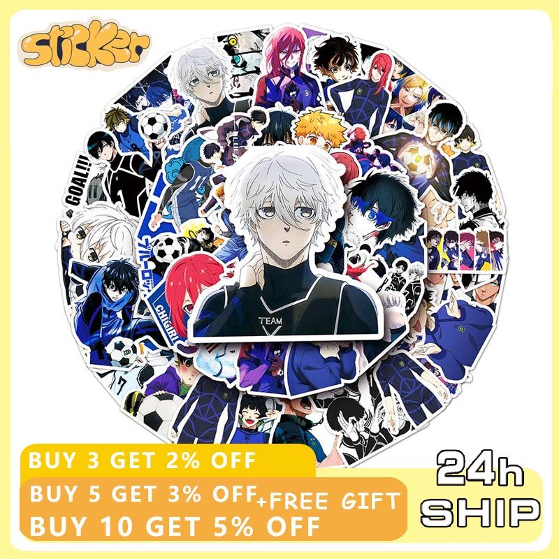 50Pcs Anime BLUE LOCK Waterproof Sticker DIY Phone Notebook Tablets ...