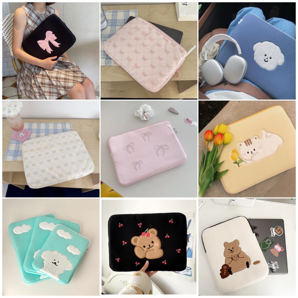 Laptop Korean style cartoon cute bear tablet er laptop bag 10/11/13/15 ...