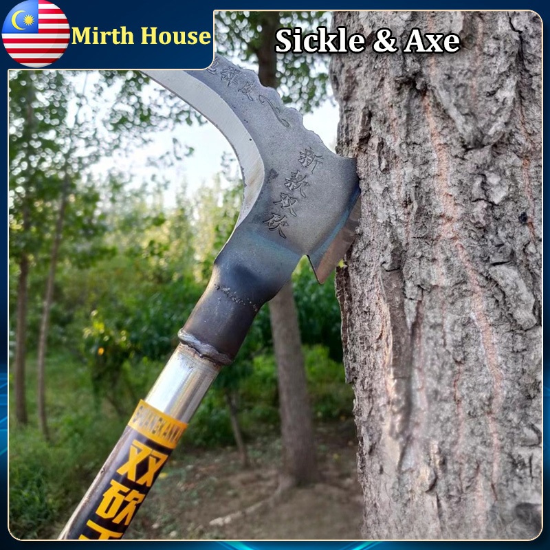 Garden Reaping Hook Cutting Sickle Axe Tools Pisau Sabit Kapak ...