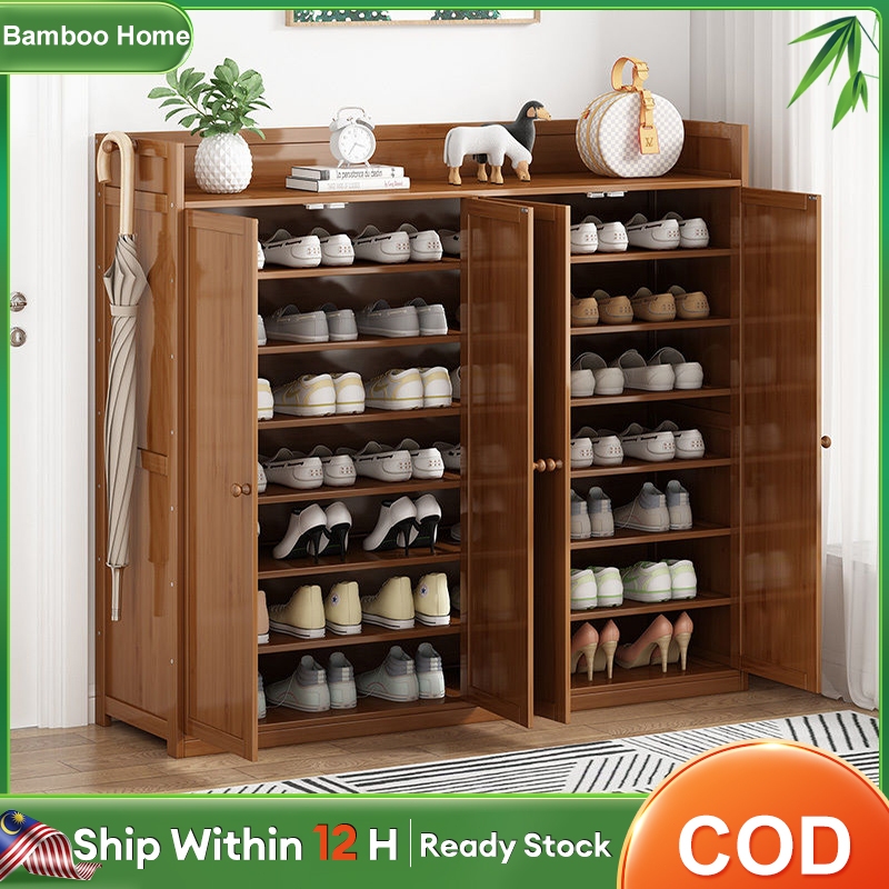 Shoe Cabinet Shoe Rack Bamboo Shoe cabinet multi-layer With Storage ...