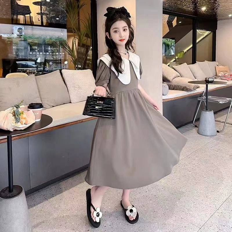 Lemon-tree 3-15Y girls' summer new dresses children's princess skirts ...