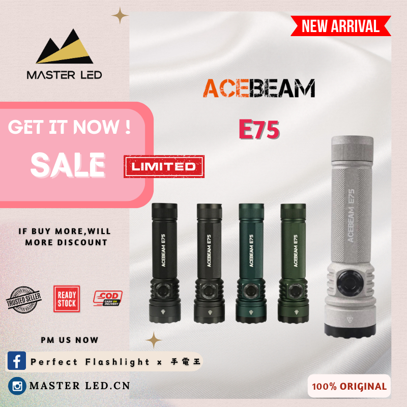 Perfect Flashlight Acebeam E75 6500K / 5000K | Shopee Malaysia