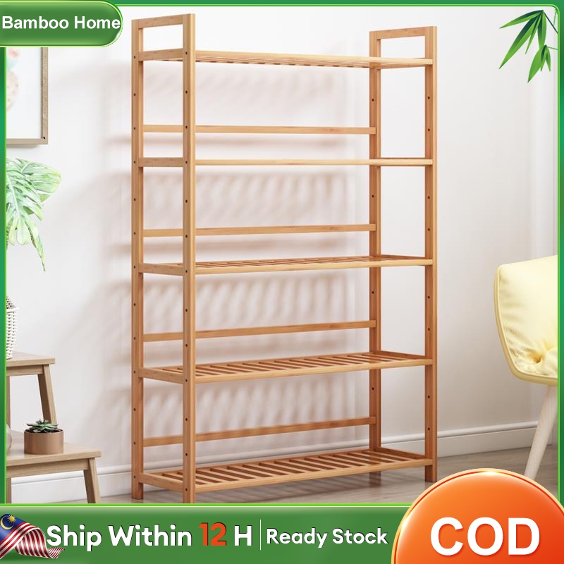 Bamboo Shelf Rack Multifunction Bamboo Shelf Multi-layer simple storage ...
