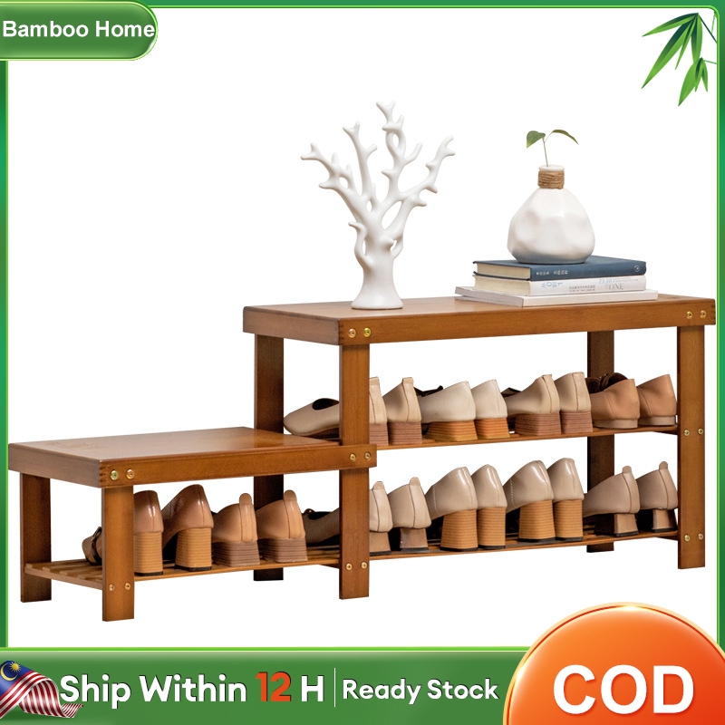 Bamboo Shoe Stool Benches Shoe Rack Simple Rack Home Indoor Shoe Stool ...