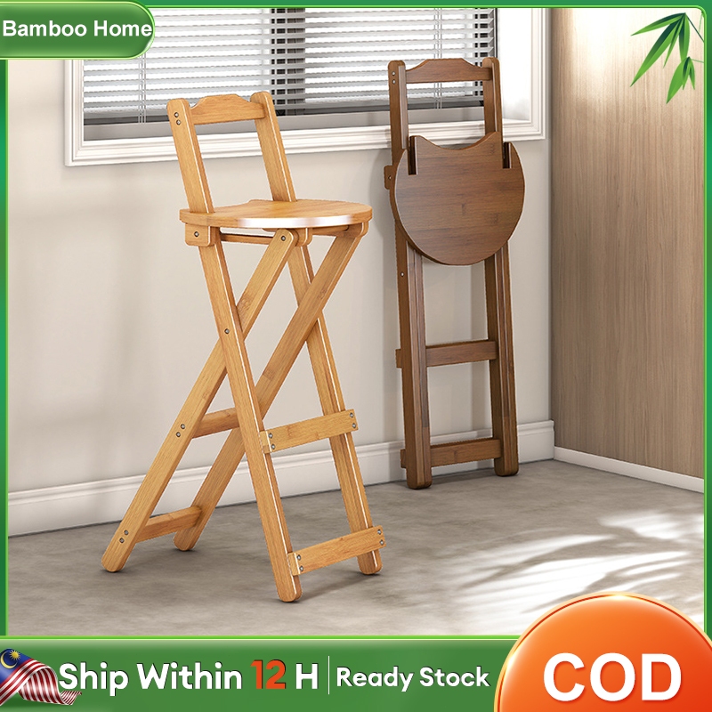Folding Bar Chair Space-Saving Portable Folding Chair Dining Chair ...