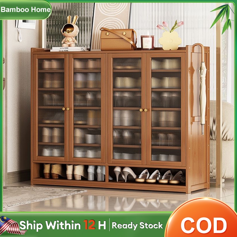 Bamboo Shoe cabinet Shoe Rack Multi-Layer Shoe Cabinet Organizer Shoe ...