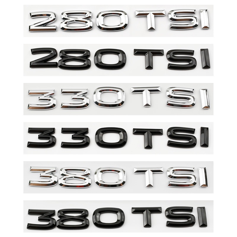 New ABS 3D/Flat Style 280TSI 330TSI 380TSI letter emblem 280 330 380 ...
