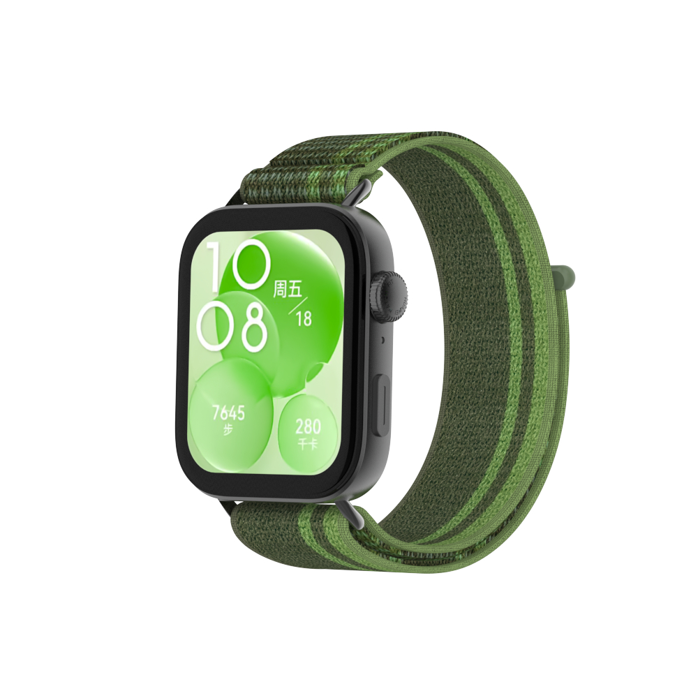 Green Nylon strap watchband For Huawei Watch FIT3 Smartwatch strap FOR ...