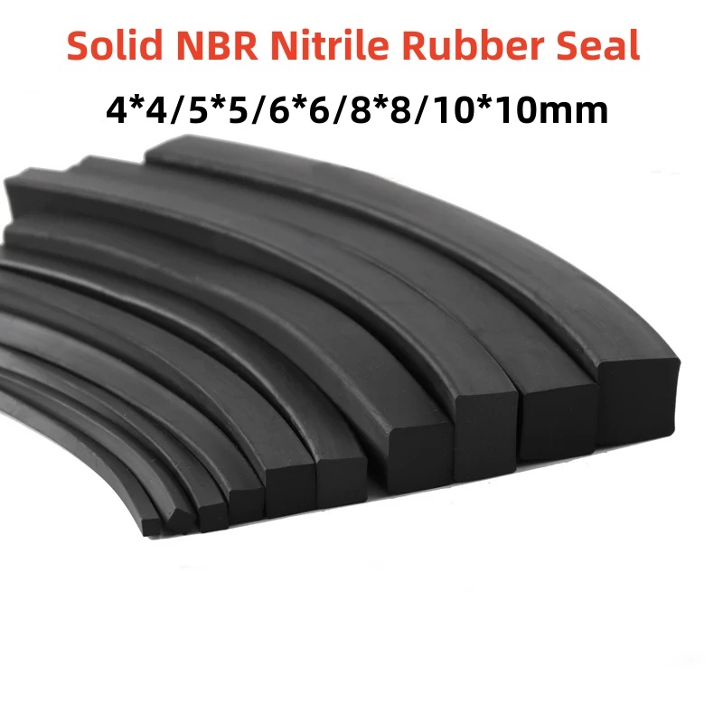 1Meter Black Solid NBR Nitrile Rubber Seal Gasket Strip Cord Square ...