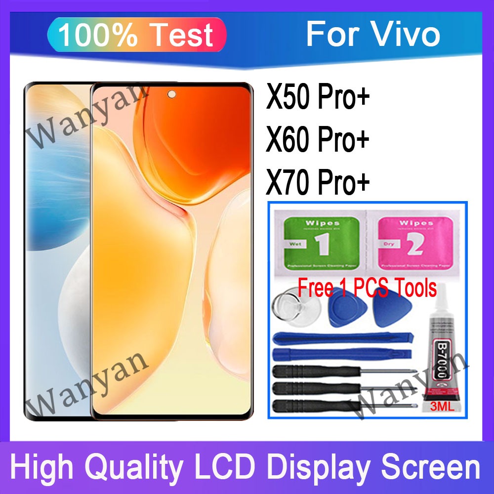 Original AMOLED Vivo X50 Pro Plus X60 Pro Plus X70 Pro Plus LCD Touch ...