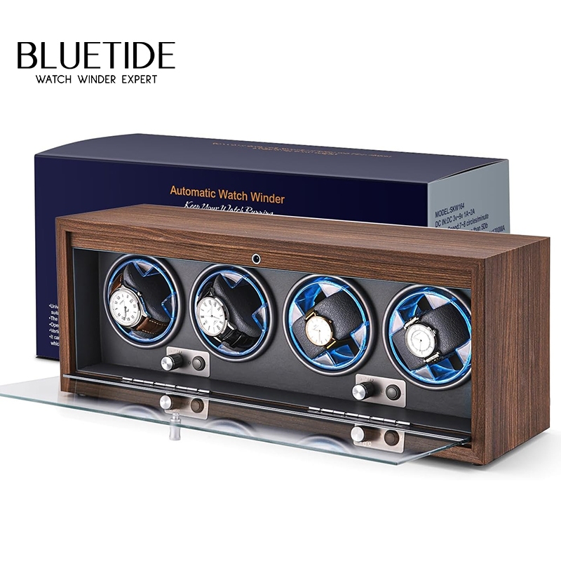 Watch winder, ultra-quiet motor for 4 automatic watch winders with LED ...