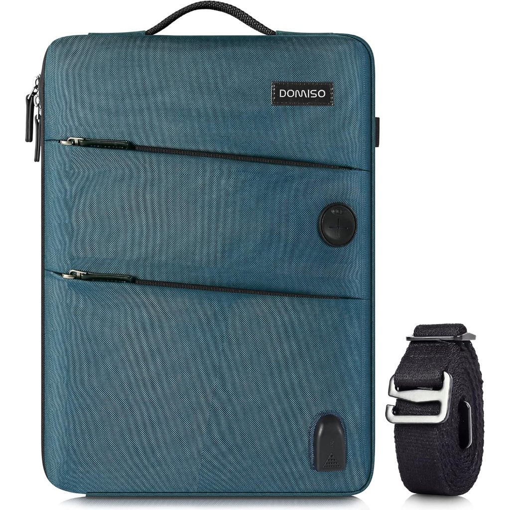 DOMISSO 14 Inch Waterproof Laptop Case with USB Charging Port Headphone ...