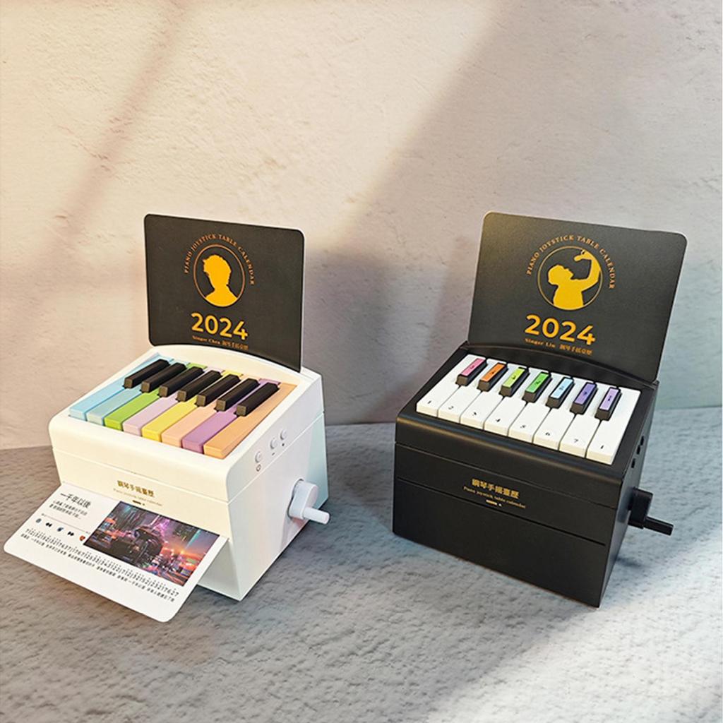 2024 New Music Desk Calendar Desk Weekly Piano Playable Calendar Timed ...
