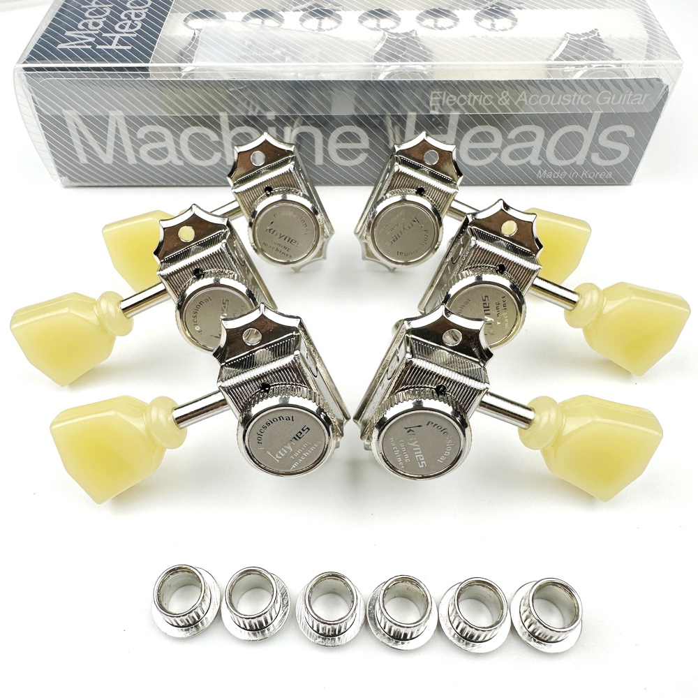 1 Set 3R3L Vintage Deluxe Locking Electric Guitar Machine Heads Tuners ...