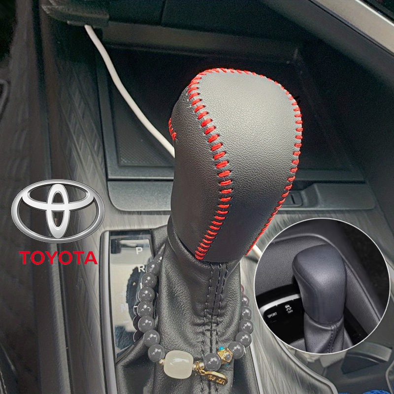 Toyota Leather Car Gear Head Shifter Knob Cover Gear Shift For Toyota ...