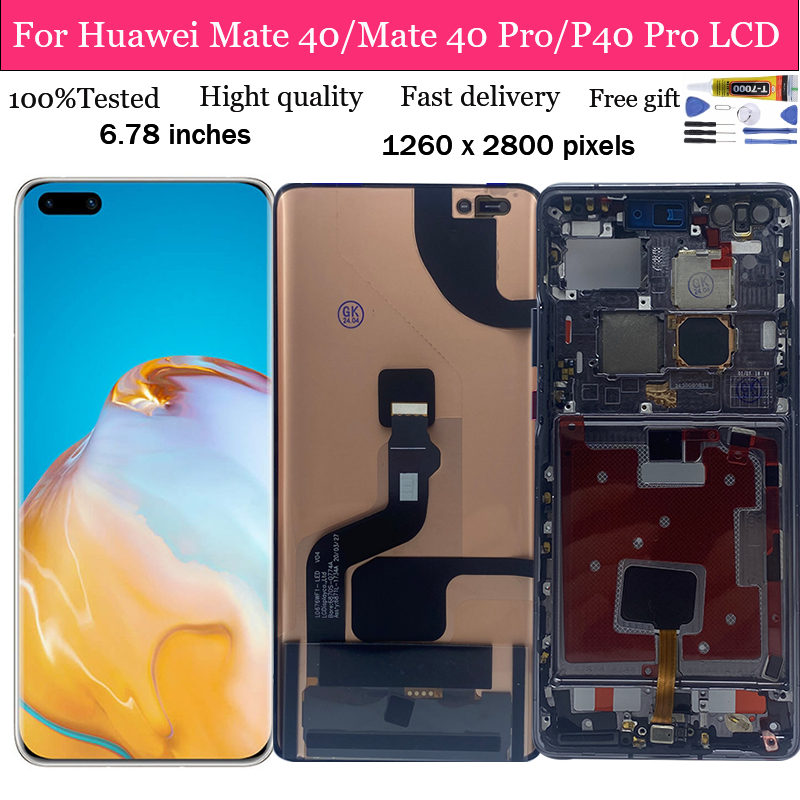 Original AMOLED For Huawei Mate 40 / Mate 40 Pro /P40 Pro LCD Display Touch Screen Digitizer ...