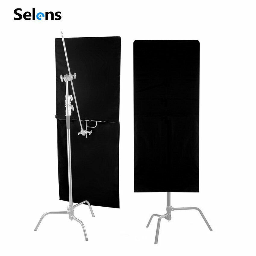 Selens Studio Stainless Flag Panel Black Cloth Reflector Diffuser for ...