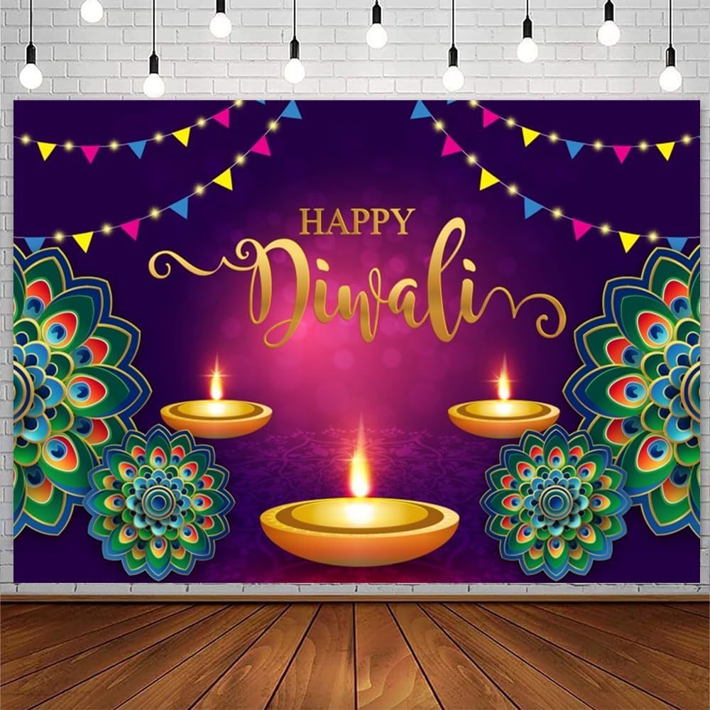 7x5ft Happy Diwali Backdrop Deepavali Photography Background Indian ...