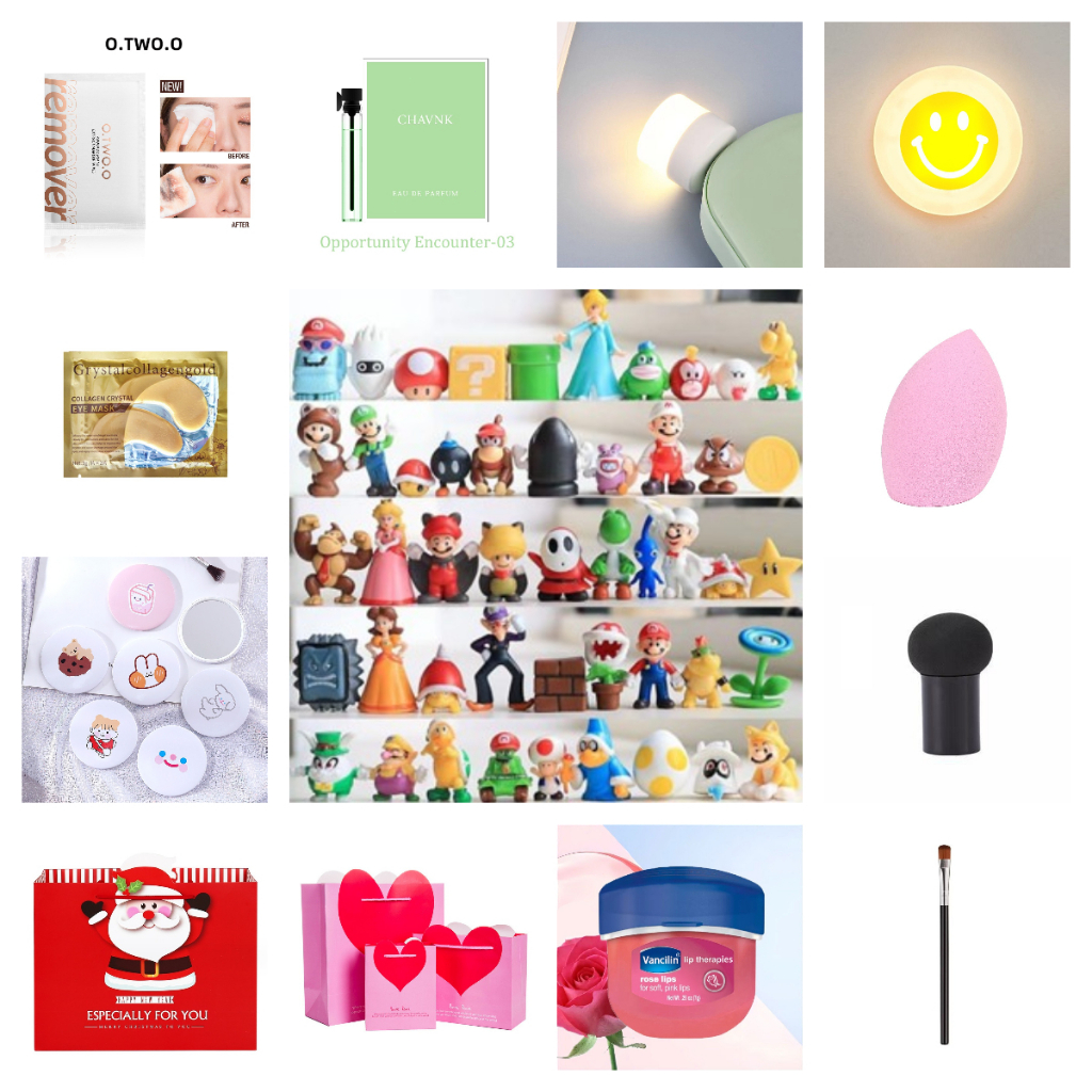 Free Gift 1PCS Super Mary Mario Action Figure Hand-made Full Set of ...