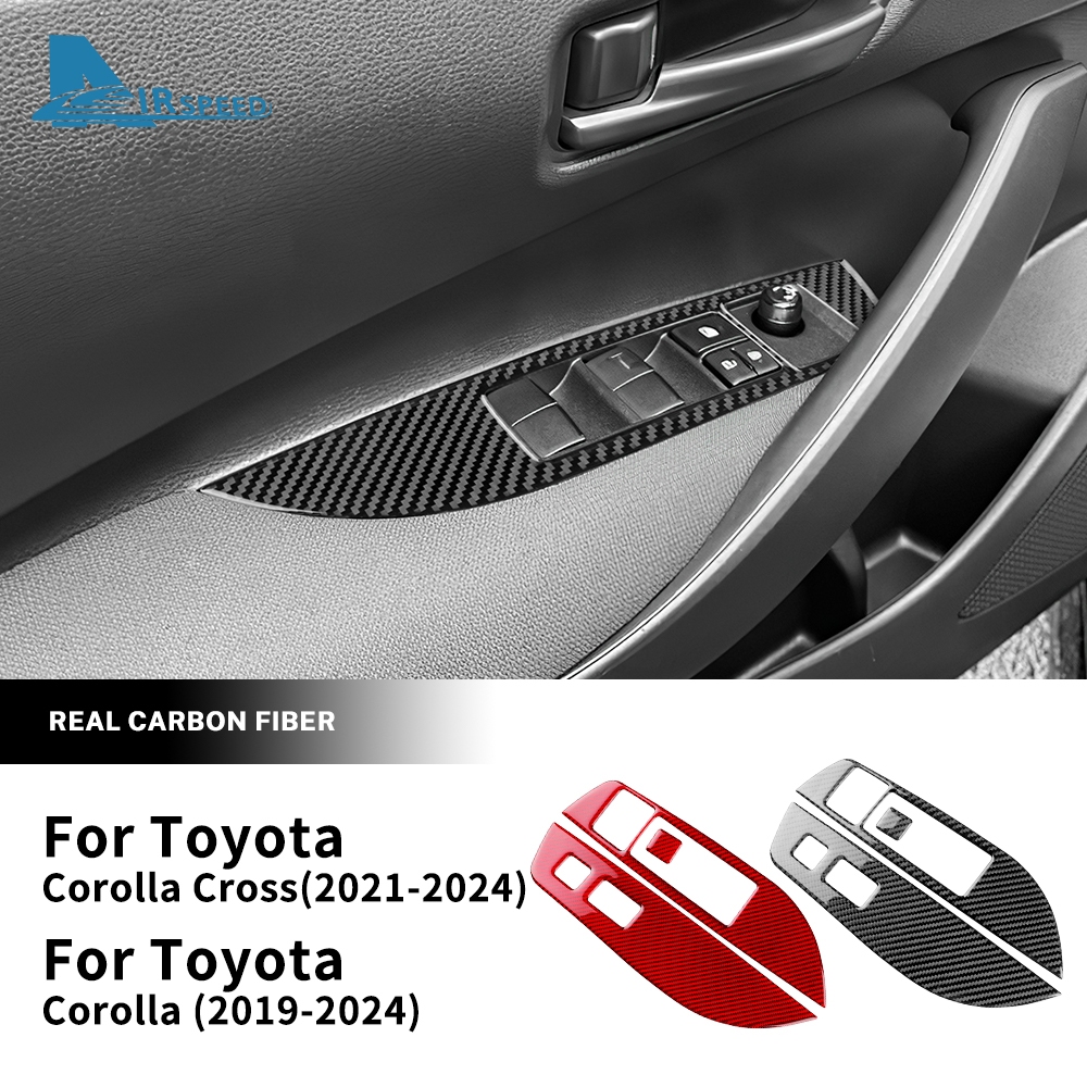 AIRSPEED Carbon Fiber For Toyota Corolla Cross Window Button Decorative ...
