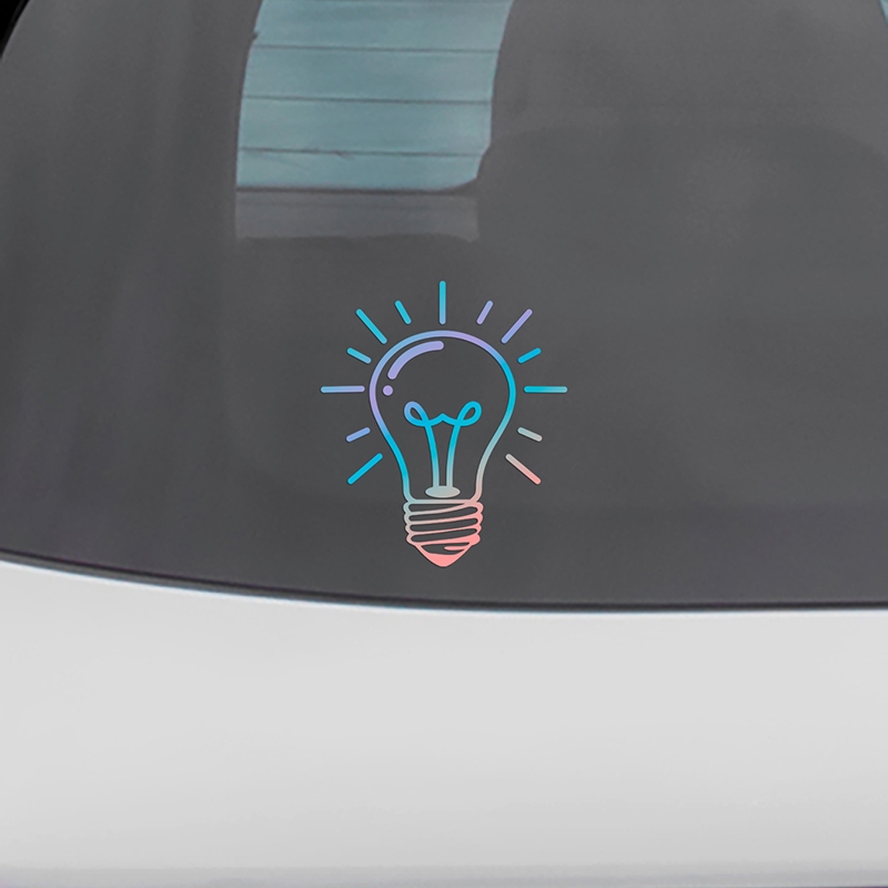 Light Bulb Decals Vinyl Decal Stickers Waterproof For Car Window Bumper ...