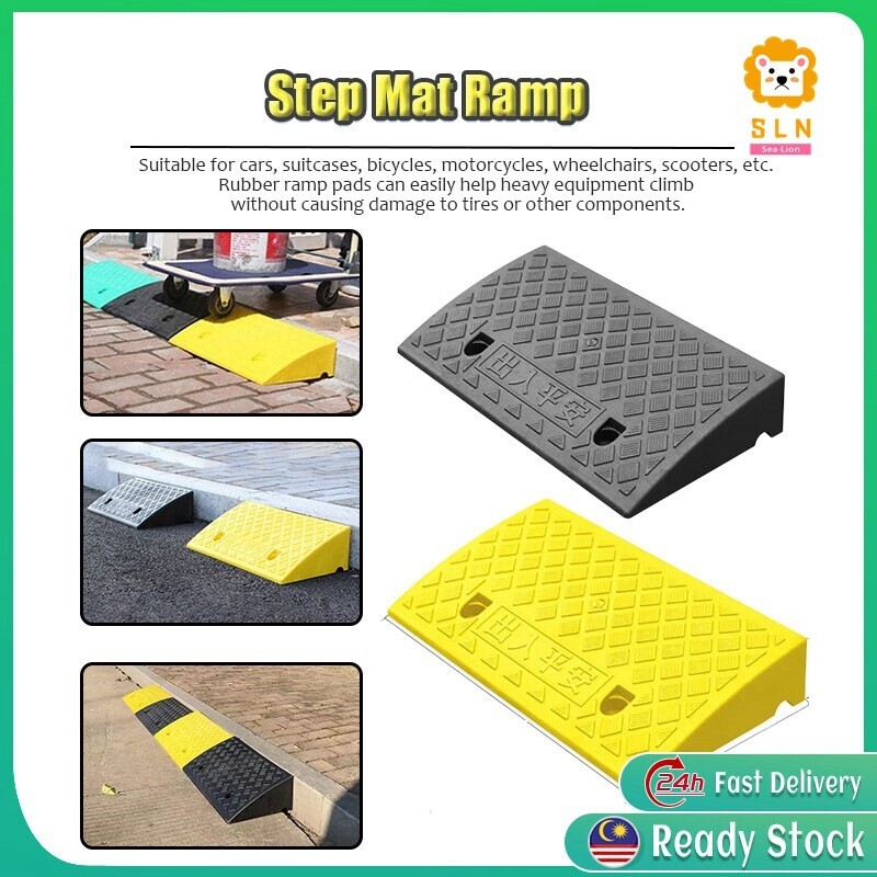 HEAVY DUTY rubber curb ramp triangle electric vehicle step pad for ...