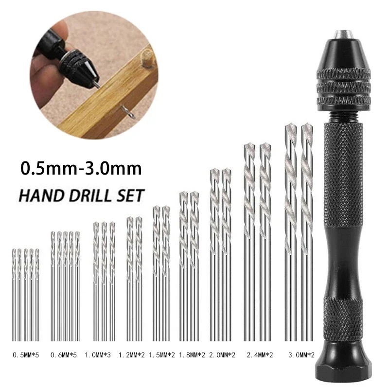 Mini Micro Woodworking Tools Drilling Rotary Tool Manual Twist Drill ...
