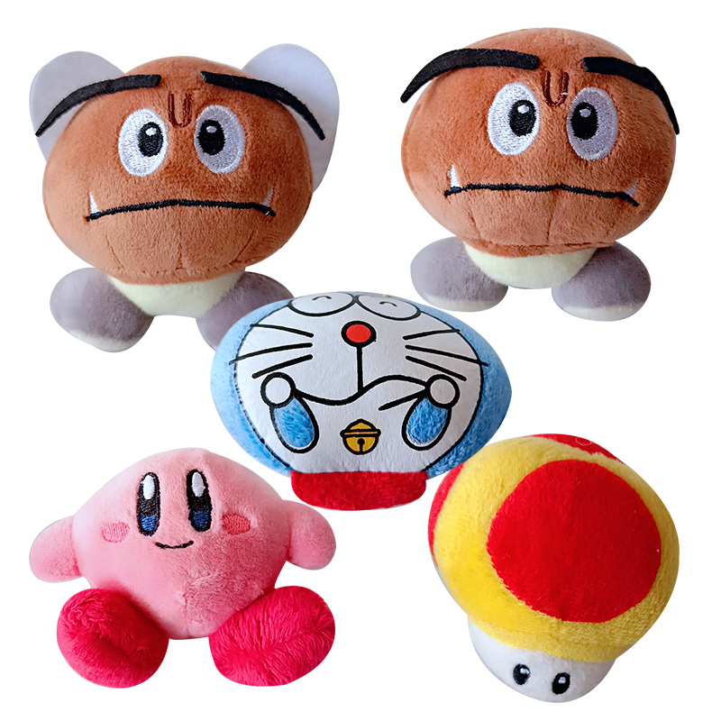 Super Bros Kirby Doraemon Plush Princess Peach Goomba Toad Koopa Fire ...