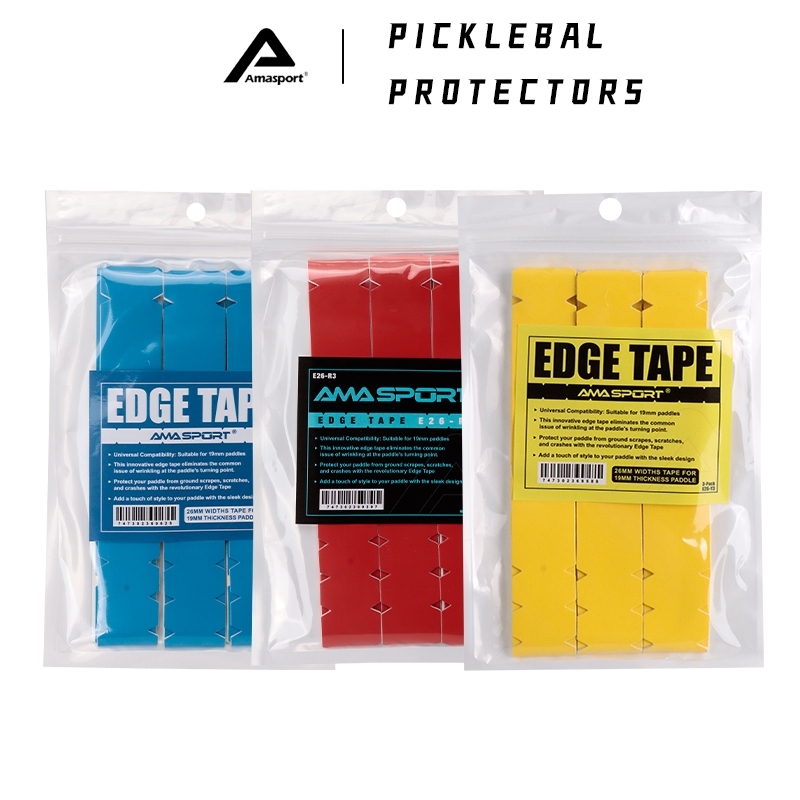 Amasport Pickleball Paddle Edge Protection Tape,Blue/Red/Yellow, for ...