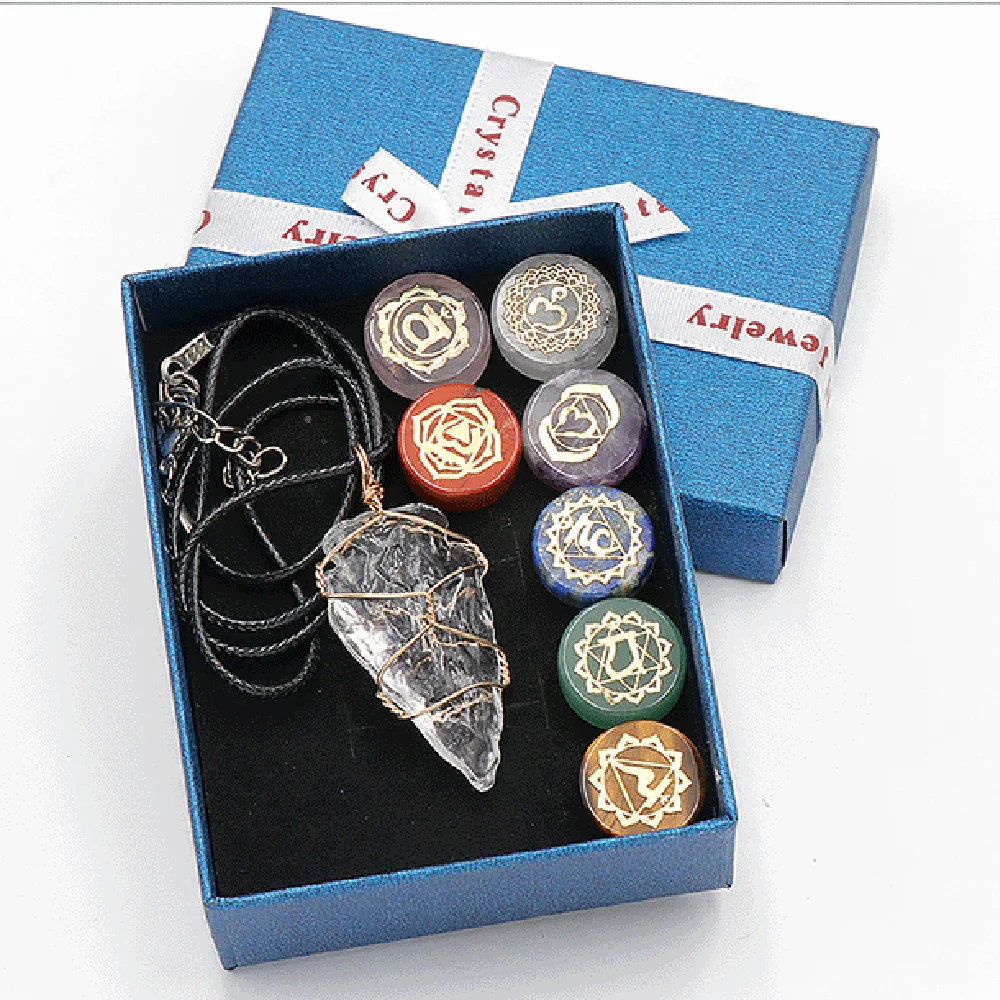 Natural Clear Quartz Arrow Shape Pendant Wire Wrappd Necklace 7 Chakra ...