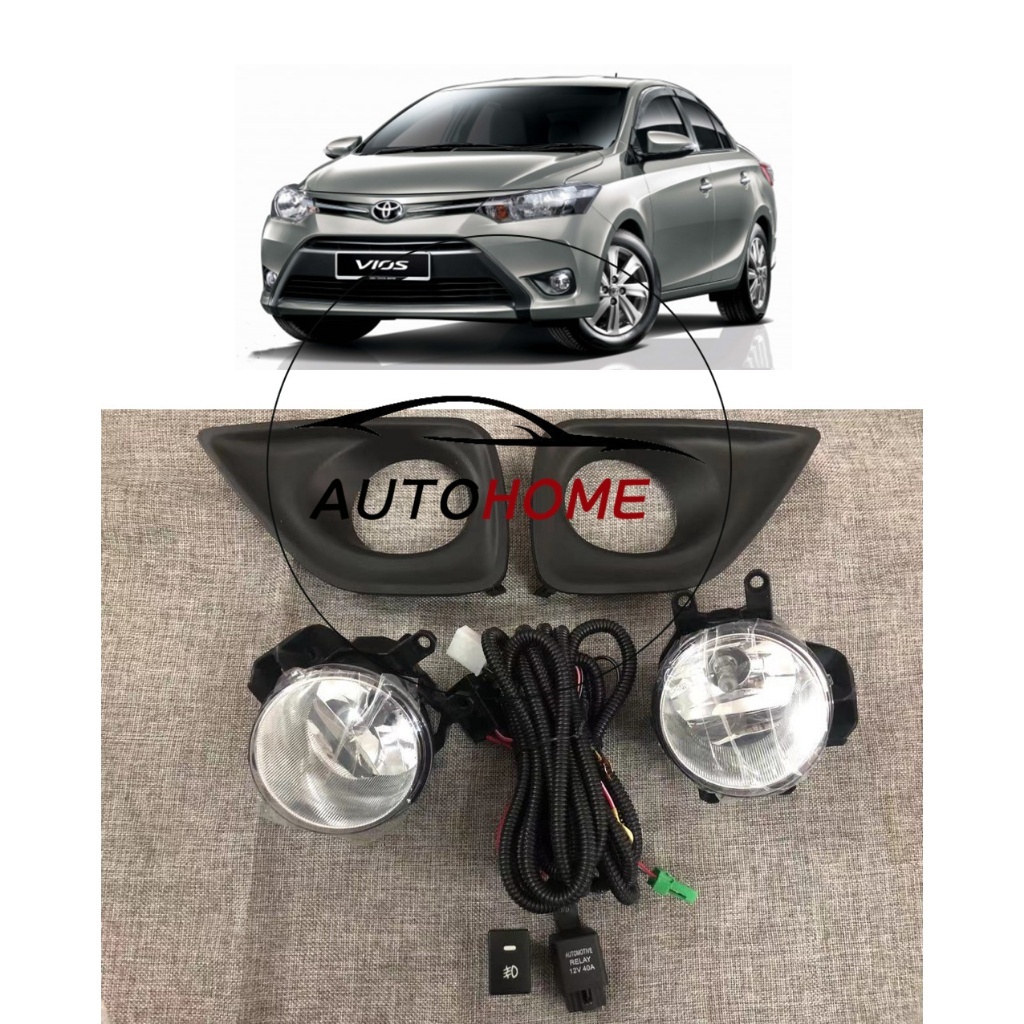 1SET Fog lamp Assembly for TOYOTA VIOS gen3 2014 2015 2016 2107 2018 ...