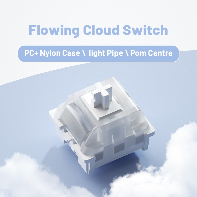 KTT Flowing Cloud Switch 5pin Linear Switch Custom HIFI Mahjong Creamy ...