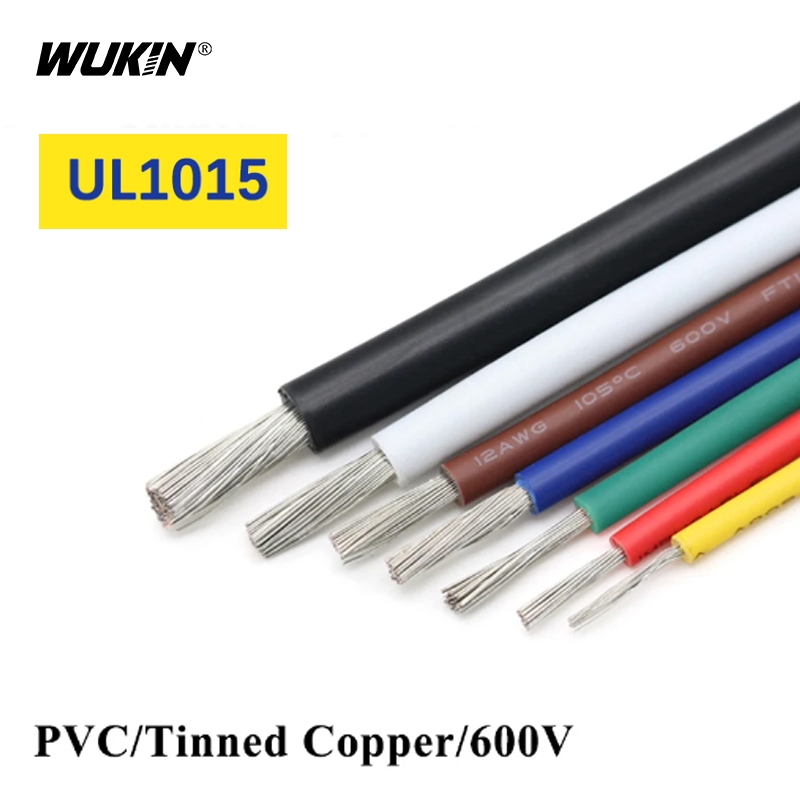 UL1015 Electric Wire Multi-stranded 24 22 20 18 16 14 12 AWG 600V PVC Lamp Lighting Tinned ...