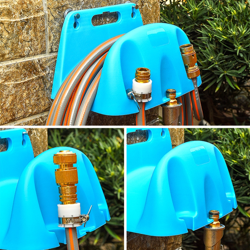Wall Plastic Rack Mounted Garden Irrigation Hose Hanger Tap Holder Pipe ...