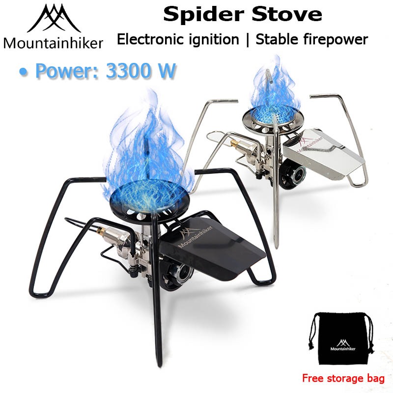 MOUNTAINHIKER Outdoor Camping Spider Stove Portable Foldable Butane Gas ...