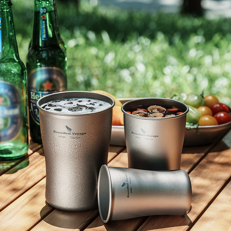 Boundless Voyage Titanium Beer Cola Cup 240ml 380ml 600ml Camping ...
