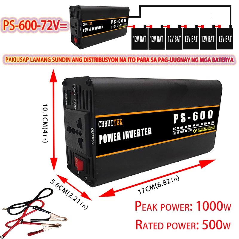 Pure Sine Wave 1000w 12vto 220v Inverter 24vdc To 220vac Solar Inverter