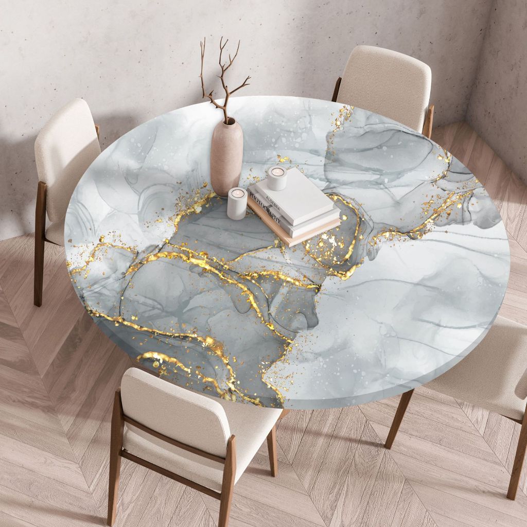 Marble tablecloth Table Cover Tablecloth Printed Dining Round Table ...