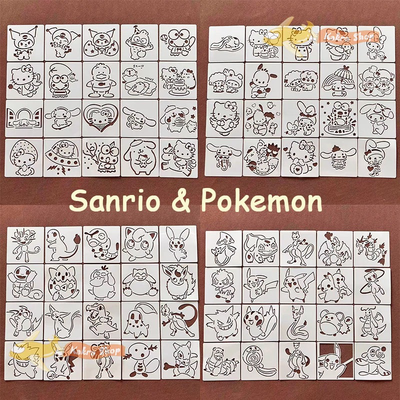 100+ New Sanrio Pokemon Drawing Template Kuromi Melody Cinnamoroll ...