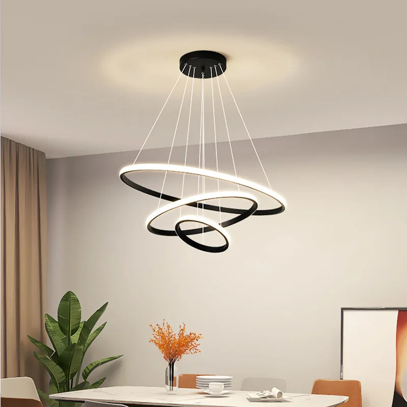 Modern 3 Ring Ceiling light Lampu Ceiling Modern Pendant Lamp Led Rings ...